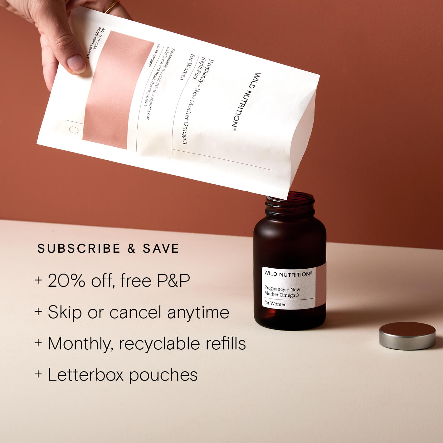 Food-Grown Pregnancy + New Mother Omega 3 | Natural Pregnancy Supplements